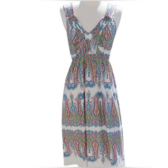 live and let live | Dresses | Long White And Floral Maxi Dress With V ...